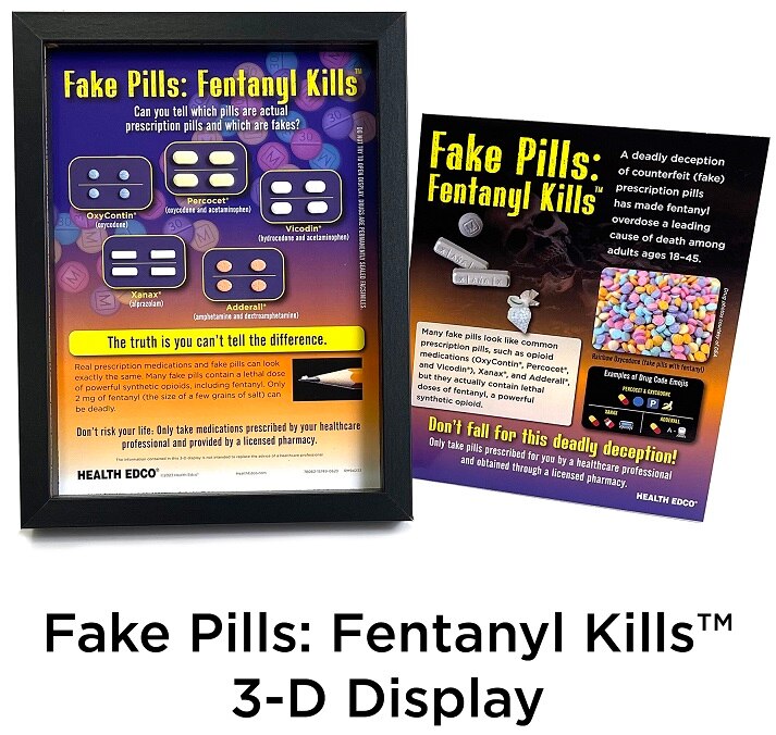 New: Fake Pills Fentanyl Education Display | Health Edco