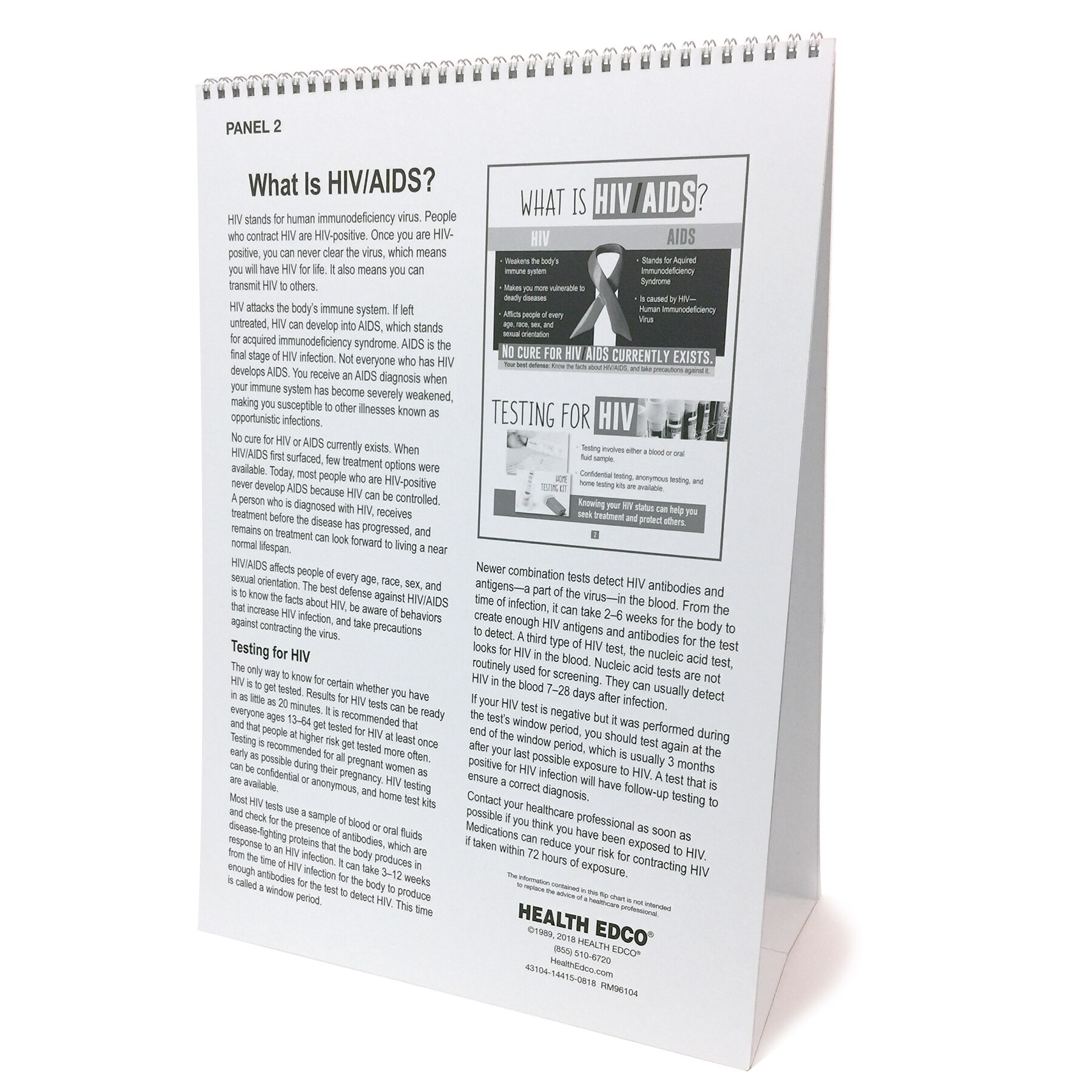 Updated HIV/AIDS Educational Flip Chart | Health Edco