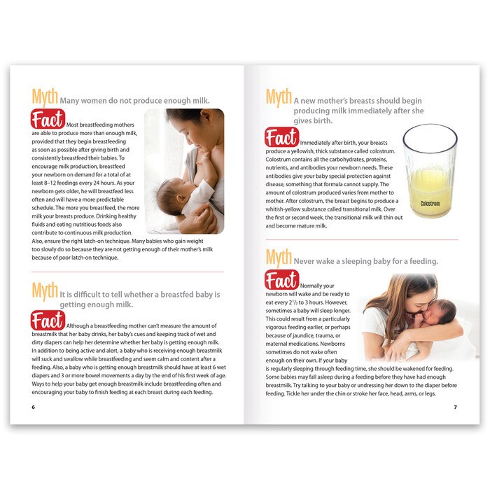 Myths About Breastfeeding Booklet | Childbirth Graphics