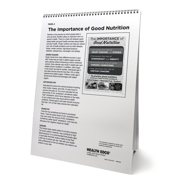 Nutrition Basics Educational Flip Chart | Health Edco