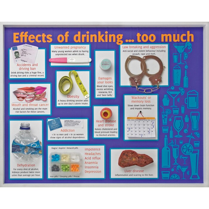 Effects Of Drinking Too Much Alcohol Display | Health Edco